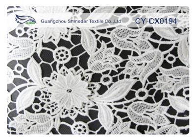 China Custom Printed White Embroidered Wedding Dress Lace Fabric for Lingerie for sale