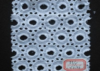 China Pure White Cotton Eyelet Embroidered Lace Trim For Babies Wear SGS CY-CX0106 for sale