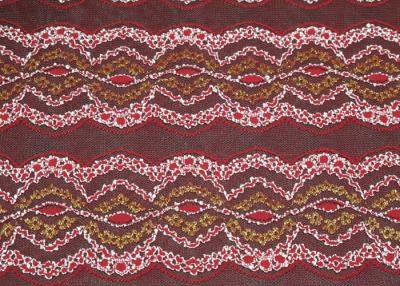 China Elastic Lingerie Metallic Eyelet Lace Fabric , Anti-Static And Multi Colored for sale
