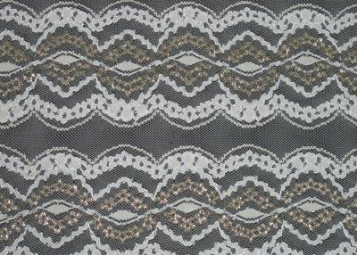 China Gold Metallic Lace Fabric 150cm Width / Water Soluble Lace Fabric CY-LW0798 for sale