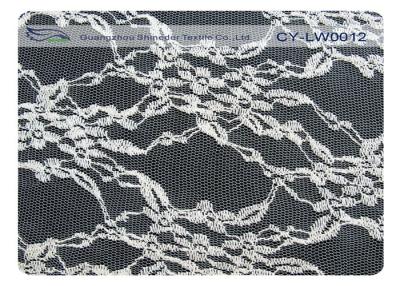 China 150cm Width Cotton Nylon Scalloped Lace Fabric For Wedding Dresses CY-LW0012 for sale