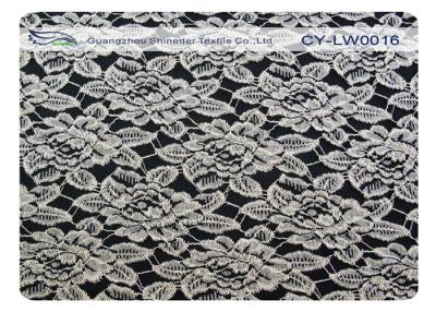 China Breathable Cotton Nylon Lace Fabric , Flower Lace Fabric OEM / ODM CY-LW0016 for sale