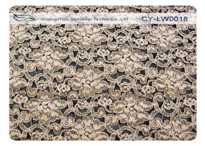 China Elastic Flower Cotton Nylon Lace Fabric Elegant Anti Shrink CY-LW0018 for sale