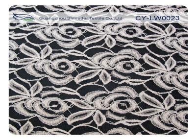 China Elastic Cotton Nylon Lace Fabric For Underdress 30% Nylon + 70% Cotton CY-LW0023 for sale