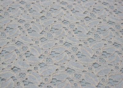 China Ivory Cotton Nylon Lace Fabric For Dresses for sale