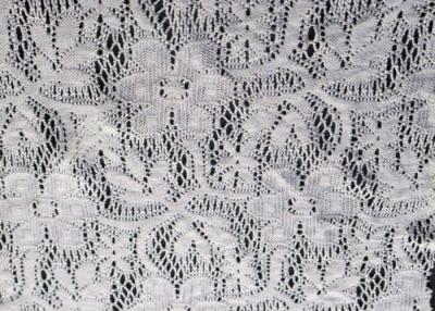 China White Floral Polyester Lace Fabric for Wedding Dress , Lingerie CY-CT0001 for sale