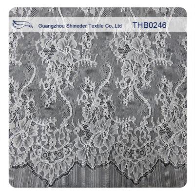 China Nylon Fashion Bridal Chantilly White Lace For Wedding Dresses for sale