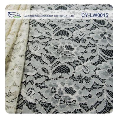 China Nylon Viscose Corded Lace Fabric For Clothing 145CM - 150 CM Width CY-LW0015 for sale