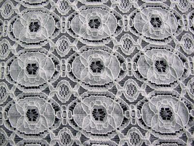 China Shrink-Resistant Cotton Nylon Lace Fabric , Geometric Flower Fabric CY-LW0154 for sale