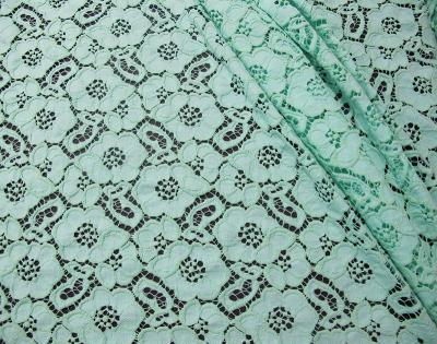 China Mint Green Guipure Cotton Nylon Lace Fabric /  Upholstery Fabric SYD-0010 for sale
