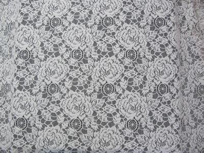 China Eco Friendly Cotton Nylon Flower Lace Fabric White For Blouse OEM ODM for sale