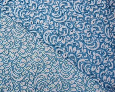 China Colorful Flower Cotton Nylon Lace Fabric Eco Friendly AZO Free Dyeing for sale