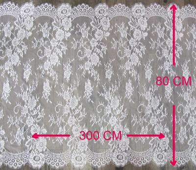 China White Decorative Eyelash Lace Trim with 80cm Width CY-HB0460 for sale