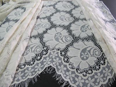 China Bridal 30% Nylon 70% Cotton Eyelash Lace Trim for Wedding Dresses for sale