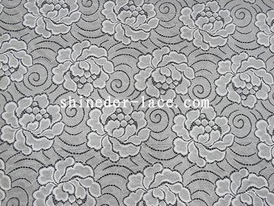 China Simple / Elegant Flower Pattern Cotton Nylon Lace Fabric For Fashion Mash SYD-0171 for sale