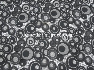China Lovely Round Design Cotton Nylon Lace Fabric Good Skin/Breathable For Clothing SYD-0175 for sale