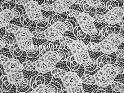 China Leisure/Sweet Style Cotton Nylon Lace Fabric Exquisite For White Charming Long Dress SYD-0188 for sale