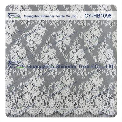 China Fashion Snow White Chantilly Lace Trim For Wedding Dress And Lingerie for sale