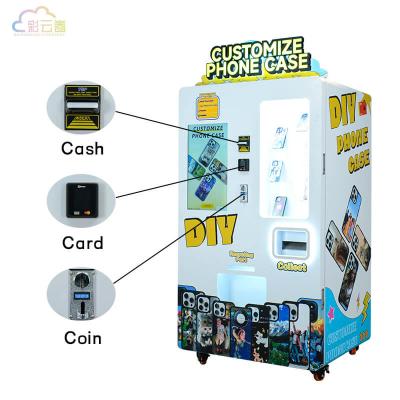 China 27-Inch/32-Inch Wave Crystal Display Touch Screen Mobile Payment Vending Machine for Printing Mobile Phone Cases Anywhere for sale