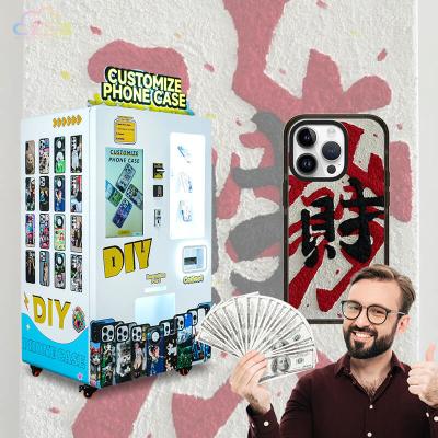China WiFi/Ethernet Network Connection Phone Case Printing Vending Machine for Customized Prints and 27-Inch Touch Screen for sale