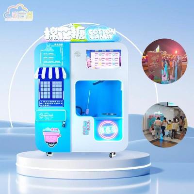 China 3000W Fairy Floss Vending Machine Automatic Flower Cotton Candy Machine Manufacturer for sale