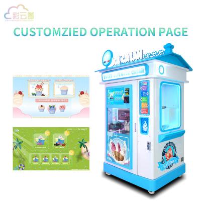 China Coin Operated Ice Cream Vending Machine Automatic With 28L Cup Capacity / SDK Function for sale