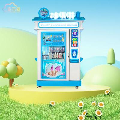 China Easy Payment White Ice Cream Vending Machine 28L / 240 Cups for sale