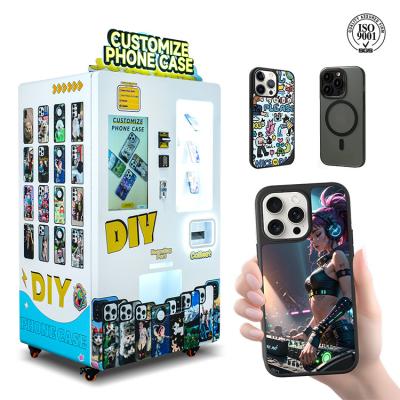China Credit Card Payment Phone Case Printing Vending Machine with 1.5Pi Minimum Ink Droplet and High Resolution Printing for sale