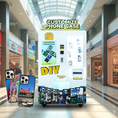 China Convenient Cash Payment Phone Case Printing Vending Machine With 300kg Capacity for sale