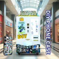 China Airports Convenient Steel Phone Case Printing Vending Machine With 27-inch LCD Touch Screen Display for sale