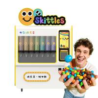 China Sweet Treat Dispenser Vending Machine with Robotic Arm Dispensing Method in White or Customized Color for sale