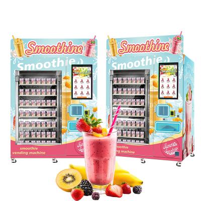 China Cooling System Compressor Smoothie Vending Machine with Stainless Steel Material and Convenient Credit Card Payment for sale