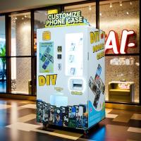 China Compact 1500mm x 800mm x 600mm Phone Case Printing Vending Machine with 27-Inch/32-Inch Wave Crystal Display and 4G/Wi-Fi Network Connection for sale