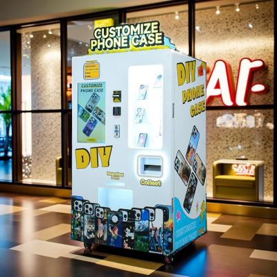 China Compact 1500mm x 800mm x 600mm Phone Case Printing Vending Machine with 27-Inch/32-Inch Wave Crystal Display and 4G/Wi-Fi Network Connection for sale