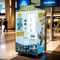 China Compact 1500mm x 800mm x 600mm Phone Case Printing Vending Machine with 27-Inch/32-Inch Wave Crystal Display and Up to 20 Cases per Hour for sale