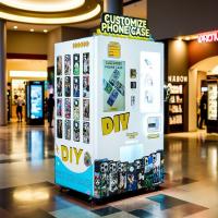 China Compact 1500mm x 800mm x 600mm Phone Case Printing Vending Machine with 27-Inch/32-Inch Wave Crystal Display and Up to 20 Cases per Hour for sale