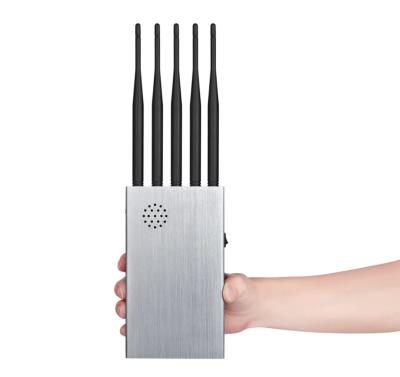 China Multifunctional Cell Phone Signal Jammer Blocking 10 Antennas 2G 3G 4G 5G WIFI GPSL1 Signals for sale
