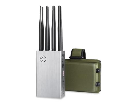 China 8 Antennas Cell Phone Blocker Jammer 2G 3G 4G 5G WIFI Signal With Bigger Hot Sink & Battery for sale