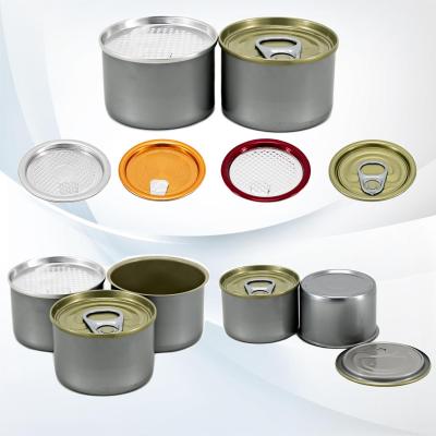 China Food Grade Tinplate Cans 53mm-73mm Diameter 65-185mL Capacity for Snacks and Pet Food Packaging for sale