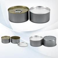 China Food Grade Tinplate Cans 53mm-73mm Diameter 65-185mL Capacity for Snacks and Pet Food Packaging for sale