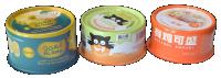 China 202 Caliber Round Tin Cans 50ml 60ml 70ml 2-Piece Food Packaging with 52.3mm Diameter and Adjustable Height for sale