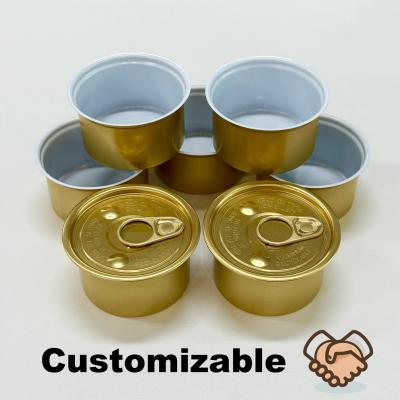 China Customizable Straight Aluminum Can 63.5mm x 36mm with 80ml Capacity for Food-Grade Packaging for sale