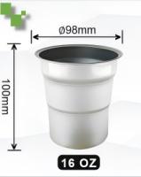 China Customizable 16 Oz Aluminum Cups 500ml Capacity 98mm Diameter - Food-Grade BPA-Free Beverage Containers for sale