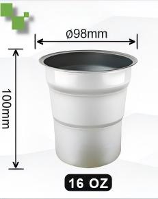 China Customizable 16 Oz Aluminum Cups 500ml Capacity 98mm Diameter - Food-Grade BPA-Free Beverage Containers for sale