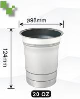 China 20 OZ Aluminum Drinking Cups 98mm Diameter 124mm Height 600ml Capacity Reusable Beverage Containers for sale