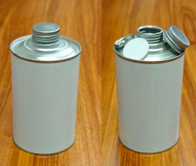 China 80mm Diameter 500ml Screw Top Tin Can with 24mm Opening for Sealants and Adhesives for sale