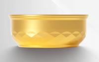 China Gold Coated Iron Bowl 98.90mm Diameter 200g BPA Free Tin Container with Lid for sale