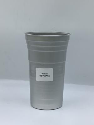 China 32 OZ Aluminum Cup 108mm Diameter 175mm Height 1000ml Capacity for RTD Cocktails and Beverages for sale