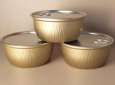China Customizable Bowl Bottom Two Piece Iron Can 105mm Diameter 350ml Square Tinplate Food Packaging for sale