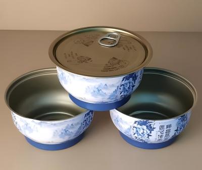China Customizable Two-Piece Tin Can Bowl Bottom 99mm Diameter 401 Caliber 260ml Capacity for sale